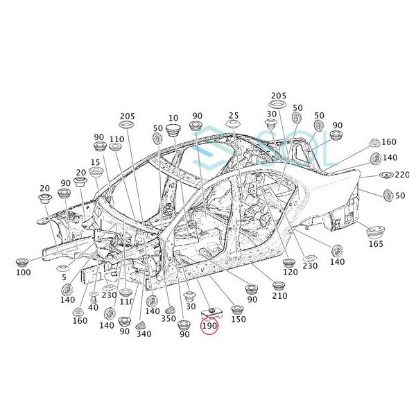 Mercedes-Benz（メルセデス・ベンツ） ベンツ W210 W211 ジャッキアップポイント E240 E250 E280 E300 E320 E350 E430 E500 E550 ...