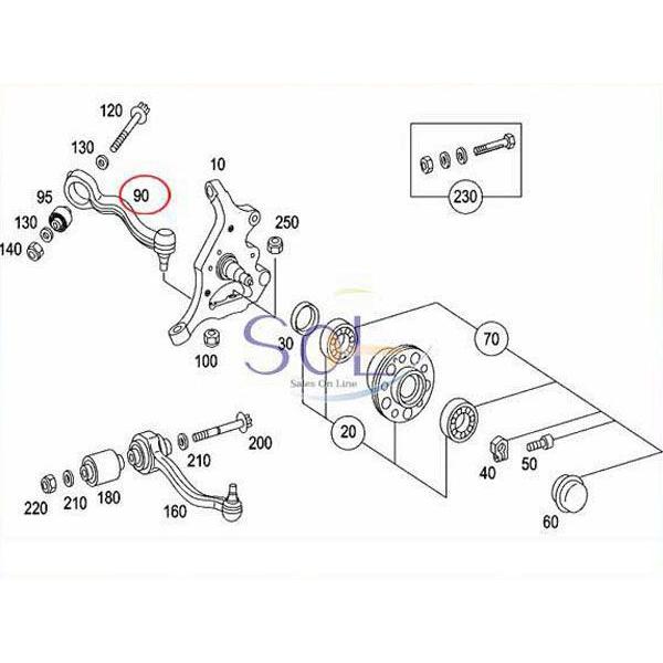 Mercedes-Benz ベンツ R171 R172 フロント ラジアスアーム 右側 SLC180 SLC200 SLK200 SLK280 ...