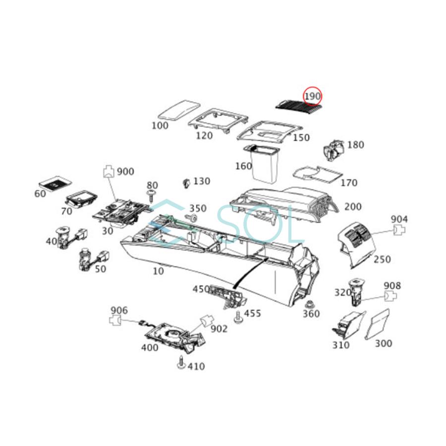 Mercedes-Benz（メルセデス・ベンツ） ベンツ W204 X204 センターコンソール ブラインドカバー C180 C200 C250 C300 C350 C63 GLK300 ...