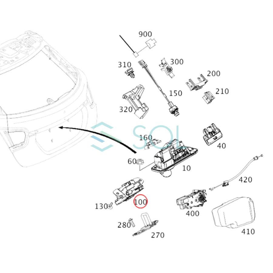 Mercedes-Benz ベンツ W204 X156 トランクロック C180 C200 C250 C300 C350 C63 GLA180 ...