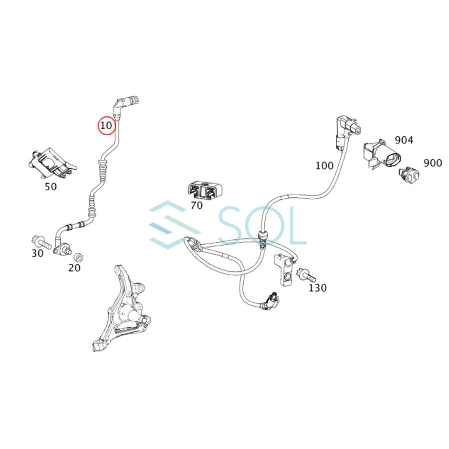 Mercedes-Benz ベンツ W204 X204 フロント ABSセンサー スピードセンサー 左右共通 C250 C300 C350 ...