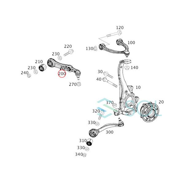 ベンツ Eクラス W213 E200 E220 E250 E300 E350 フロント ロアアーム コントロールアーム 左側 2053305901 2053301907 18時まで即日出荷 ...