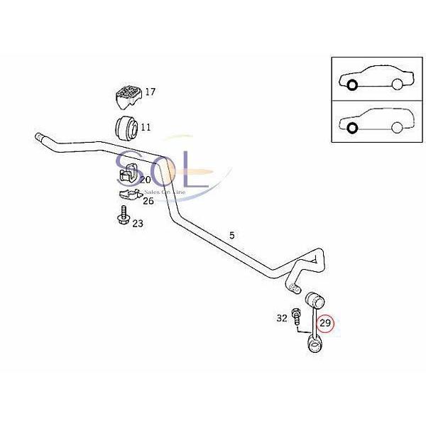 Mercedes-Benz ベンツ W210 フロント スタビリンク 右側 E230 E240 E320 E430 E55 2103203789 2103202289 出荷締切18時 ...