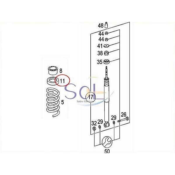 Mercedes-Benz（メルセデス・ベンツ） ベンツ W202 R170 フロント スプリングシム 21mm 左右セット C200 ...