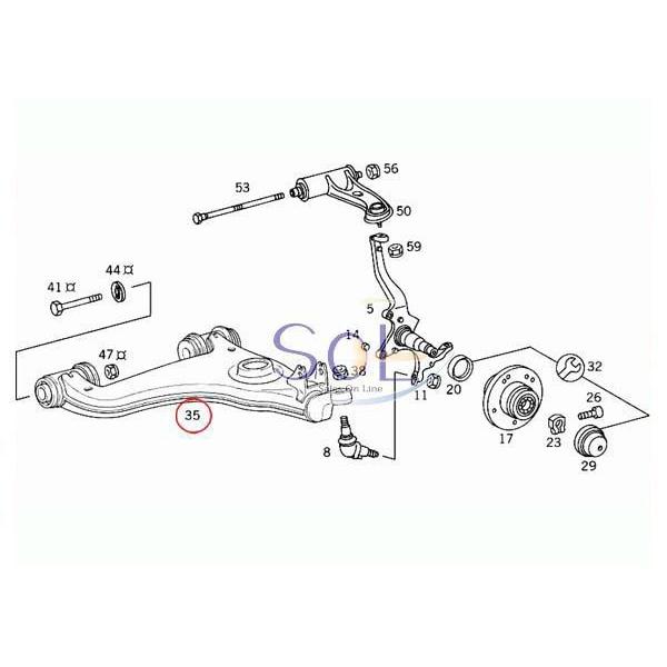 Mercedes-Benz ベンツ Eクラス W210 E230 E240 E320 E430 E55 フロント ロアアーム コントロールアーム 左側 片側 2103307607 ...