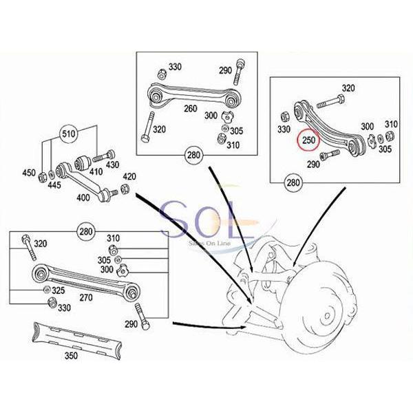 Mercedes-Benz ベンツ W201 W202 W203 リア キャンバーアーム 左右共通 190E C180 C200 C220 ...
