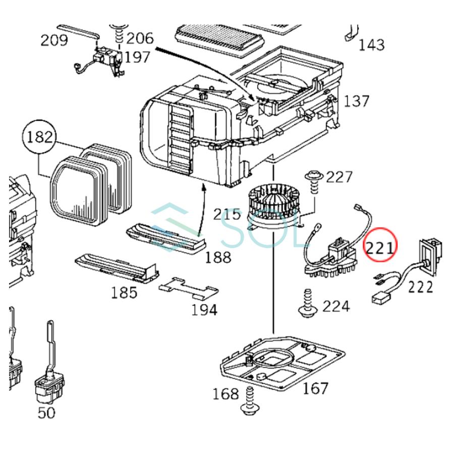 Mercedes-Benz ベンツ W210 ブロアレジスター ブロアレギュレーター E230 E240 E320 E430 E55 2108214651 2108211551 ...