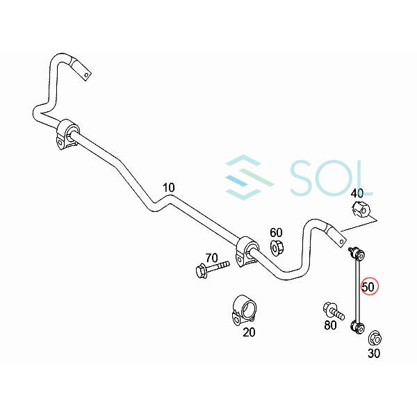 Mercedes-Benz ベンツ R230 リア スタビライザーリンク スタビリンク 左右セット SL350 SL500 SL550 ...