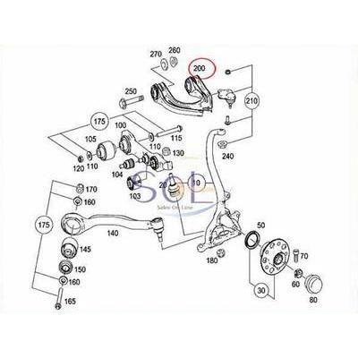 Mercedes-Benz ベンツ W211 W219 フロント コントロールアーム 左側 E240 E280 E350 E500 E55 ...