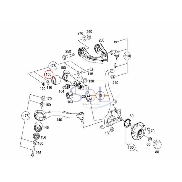 Mercedes-Benz ベンツ W219 フロント コントロール ロアアーム ブッシュ 左右セット CLS350 CLS500 ...