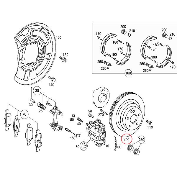 Mercedes-Benz HAPAD リア ブレーキローター ブレーキディスク 左右セット ベンツ W212 W211 E240 E250 ...