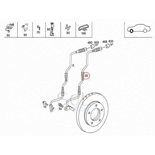 ベンツ W211 W219 フロント ABSセンサー スピードセンサー 左右共通 E240 E320 E500 E55 CLS350 ...
