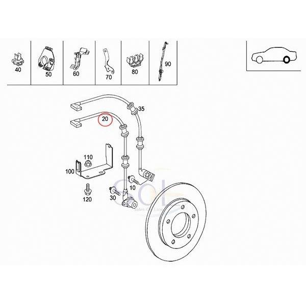 Mercedes-Benz ベンツ W211 リア ABSセンサー スピードセンサー 左右セット E240 E250 E320 E350 ...