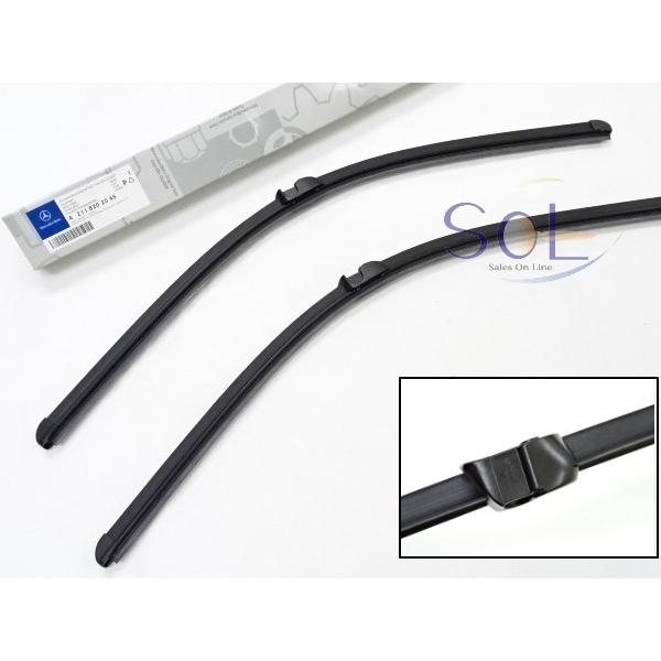 Mercedes-Benz ベンツ W211 ワイパーブレードセット(左ハンドル用) 純正品 E240 E320 E500 E55 ...