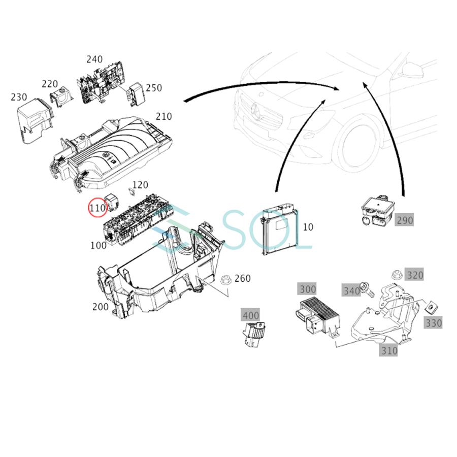 Mercedes-Benz エアサスコンプレッサー エアサスポンプ ブラケット付 リレーセット 出荷締切18時 W212 W218 Eクラス ...