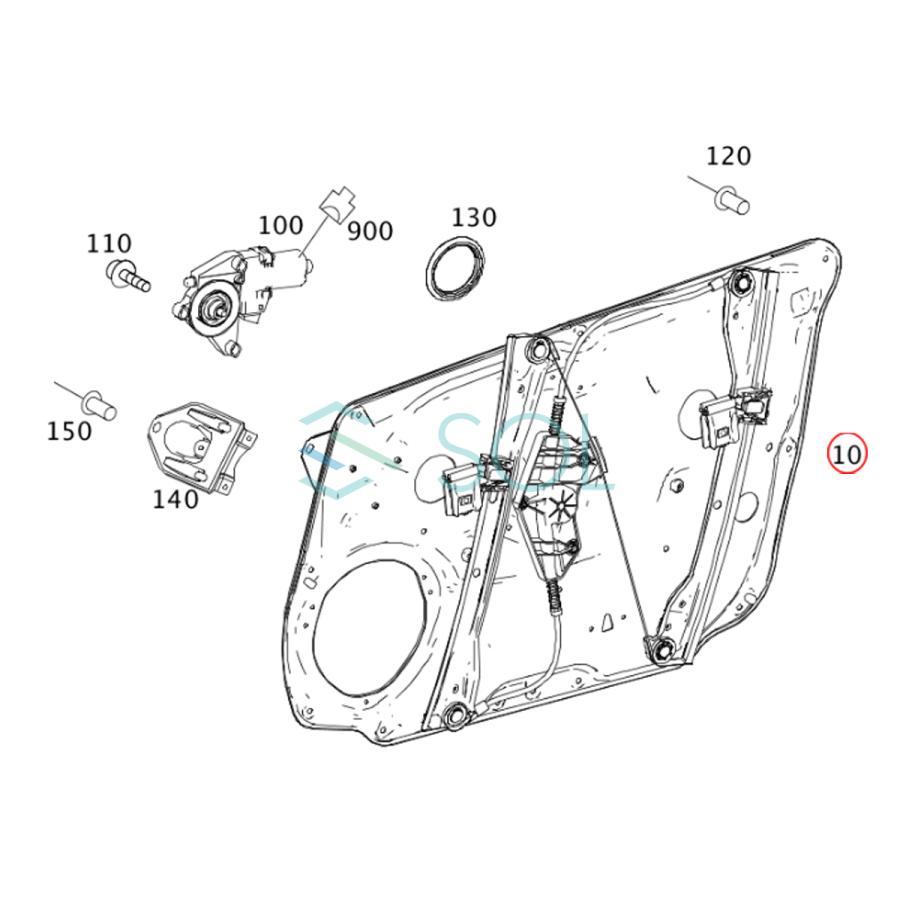 Mercedes-Benz ベンツ Eクラス W212 E400 E550 E63 フロント パワーウインドウレギュレーター 右側 ...
