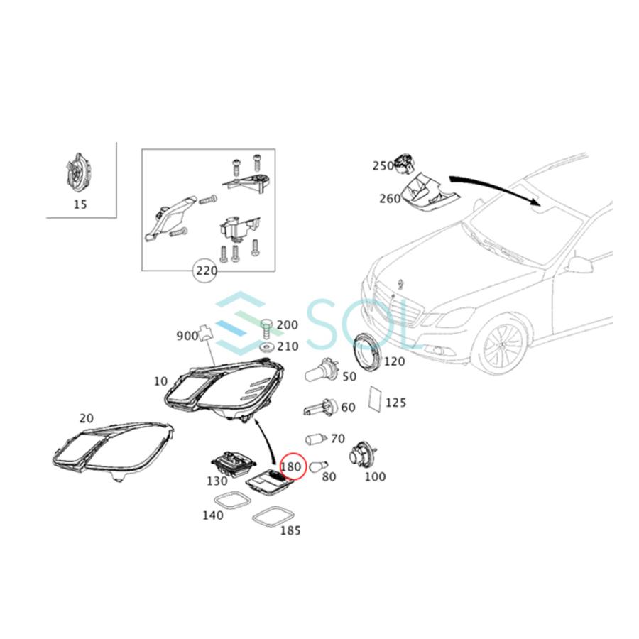 Mercedes-Benz ベンツ W212 C207 D1S 専用 純正キセノン用 補修バラスト 35W E220 E250 E300 ...