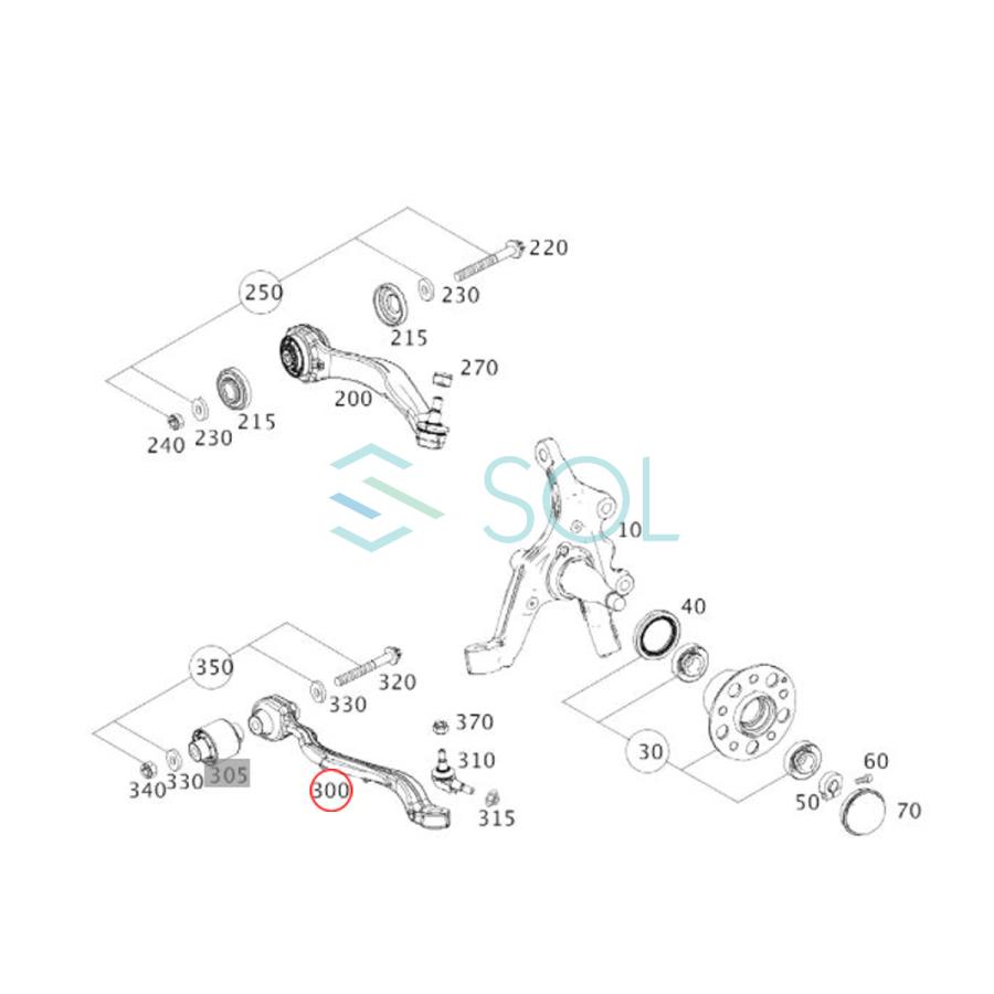 Mercedes-Benz ベンツ W212 W218 フロント ロアアーム コントロールアーム 右側 E63 CLS220 CLS350 ...