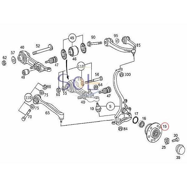 Mercedes-Benz（メルセデス・ベンツ） ベンツ W220 フロント ホイールハブベアリング リペアキット 左右セット S320 ...