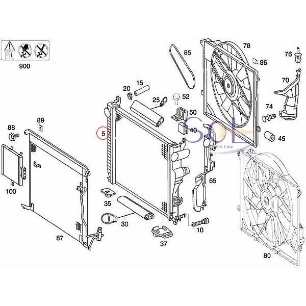 ベンツ Sクラス W220 S430 S500 S55 ラジエーター ラジエター 冷却装置 2205000903 18時まで即日出荷 ...