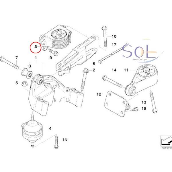 BMW BMW MINI R50 R53 アッパー エンジンマウント(ホルダー ラバーマウント付) Cooper One 1.4i One 1 ...