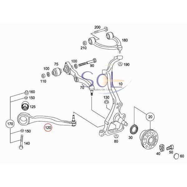 Mercedes-Benz ベンツ W216 W221 フロント ラジアスアーム ストラットアーム ロアアーム 左側 CL550 CL600 ...