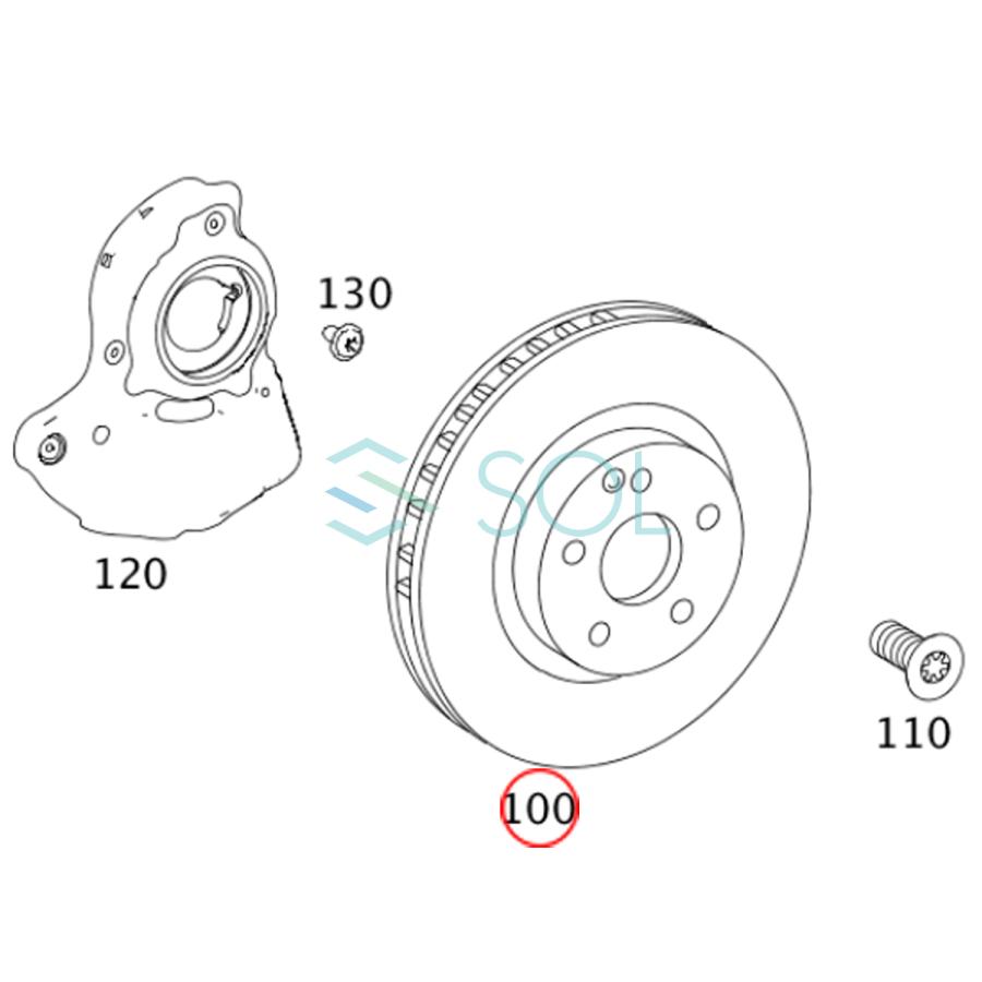 Mercedes-Benz ベンツ W216 W221 フロント ブレーキローター ブレーキディスク 左右セット CL550 S350 ...