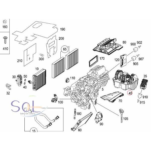 Mercedes-Benz ベンツ W216 W221 エアコン ブロアモーター(ヒーターファン) CL550 CL600 CL63 CL65 ...