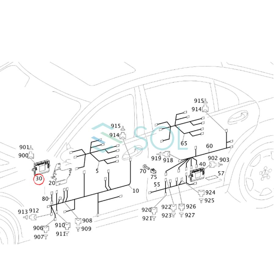 Mercedes-Benz ベンツ W221 フロント ドアコントロールユニット 右側 純正品 S350 S500 S63 S65 ...