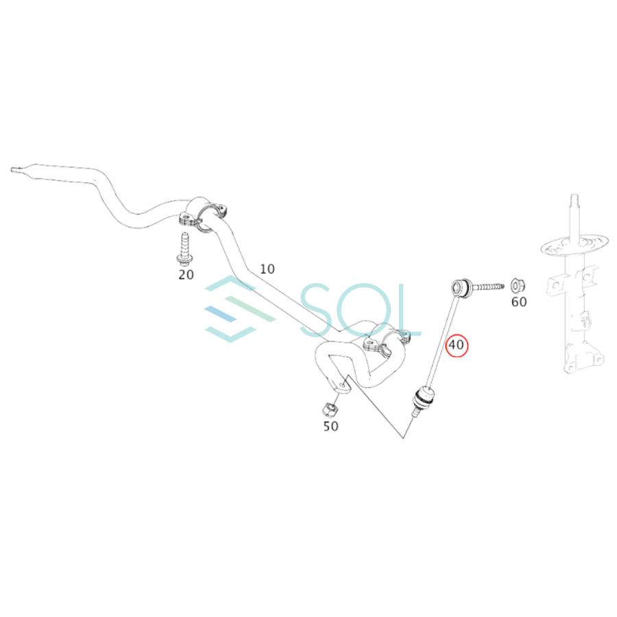 Mercedes-Benz ベンツ W222 W217 フロント スタビライザーリンク スタビリンク 右側 S400 S550 S560 ...