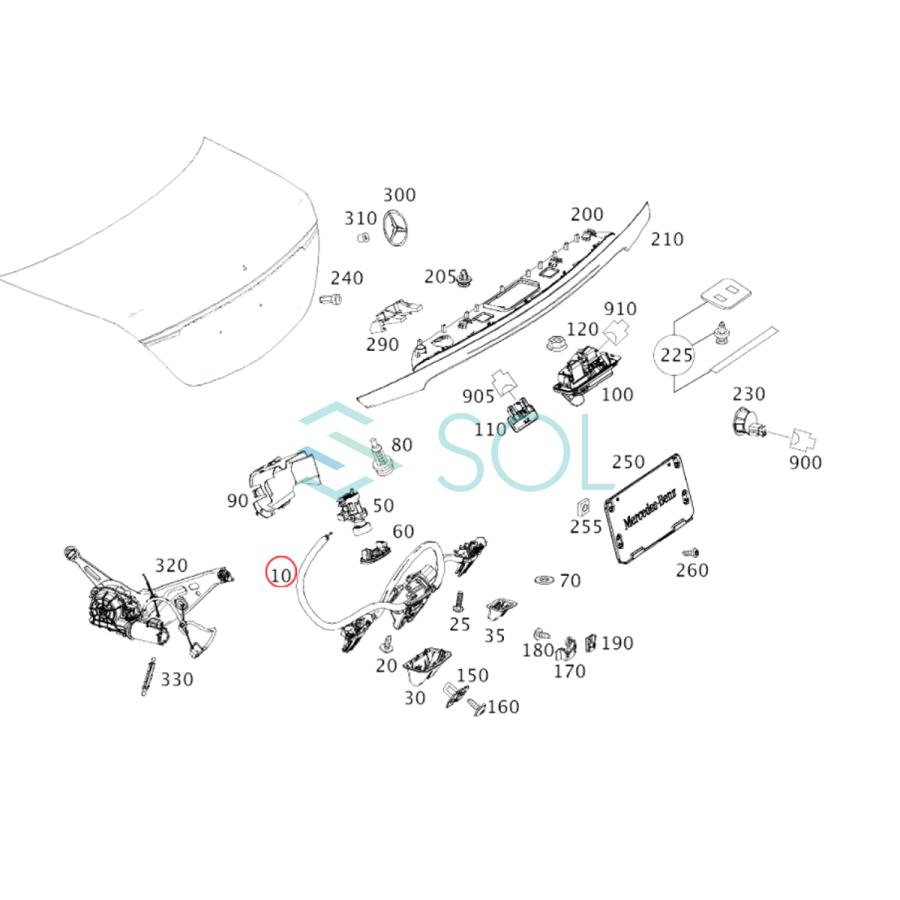 Mercedes-Benz（メルセデス・ベンツ） ベンツ W222 W217 R231 トランクロックアクチュエーター S300 S400 ...