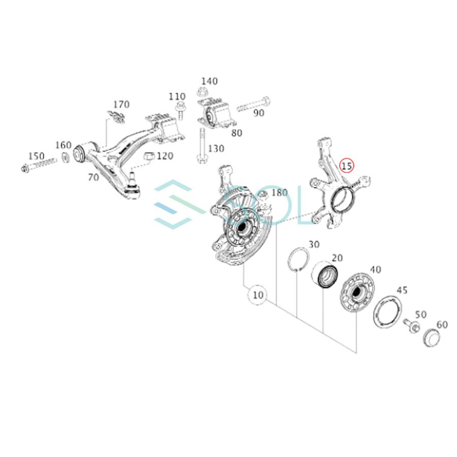 Mercedes-Benz ベンツ W117 X156 フロント ステアリングナックル 右側 CLA180 CLA220 CLA250 ...