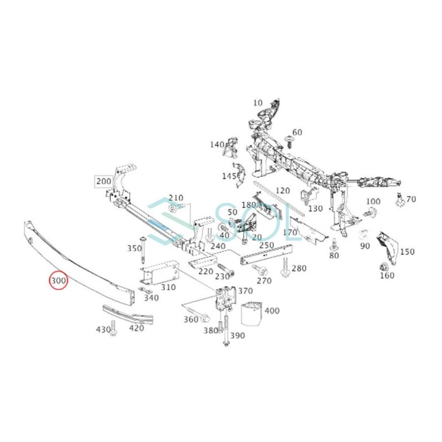 Mercedes-Benz ベンツ W176 フロントバンパー クロスメンバー コアサポート リーンホースメント A160 A180 A200 ...