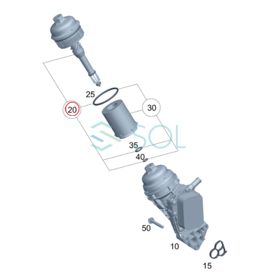 Mercedes-Benz ベンツ W212 W207 W213 W238 R172 オイルフィルターハウジング E200 E250 E300 ...