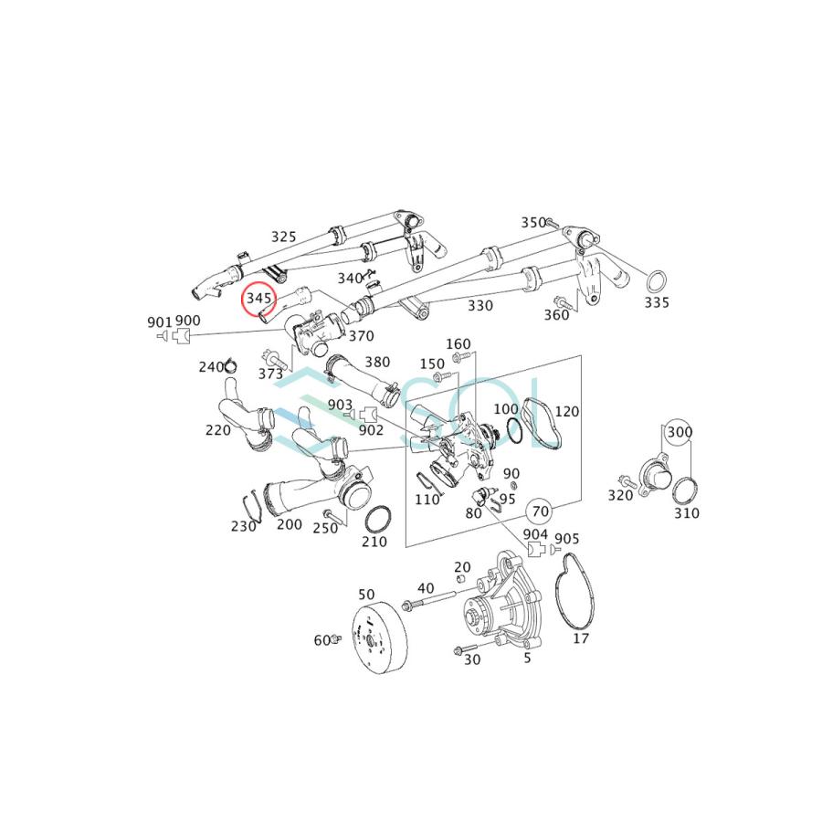 Mercedes-Benz ベンツ W207 W212 ブリーザーホース ブローバイホース (シリンダーヘッド〜ベンチレーションライン ...