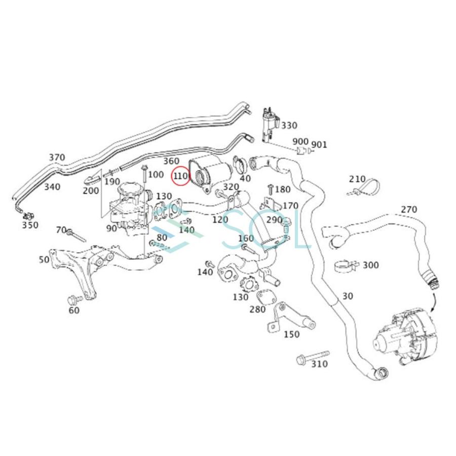 Mercedes-Benz ベンツ W204 W207 W212 R172 ノイズフィルター ノイズインシュレーター EGRバルブ 純正品 ...