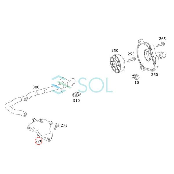 Mercedes-Benz ベンツ W203 W204 W211 W212 W207 W209 オイルセパレーター C230 C300 ...