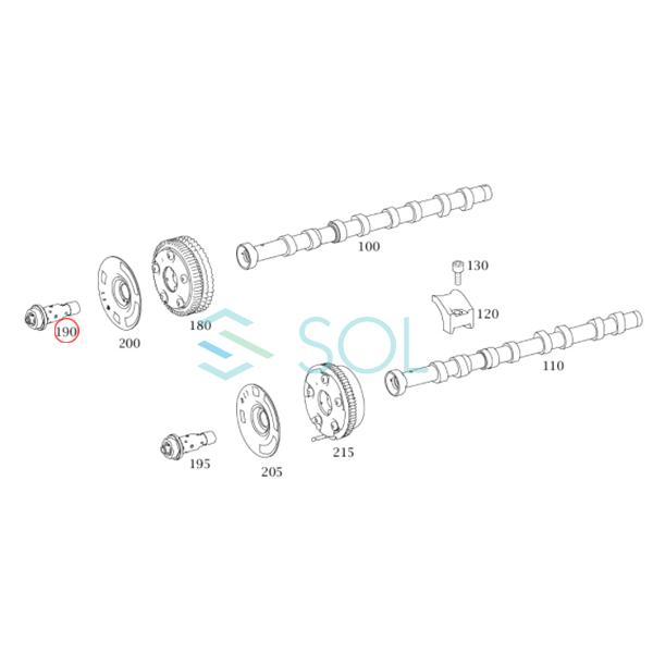 Mercedes-Benz ベンツ W203 W204 W211 W212 W207 カムシャフト コントロールバルブ C230 C280 ...