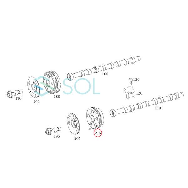 Mercedes-Benz（メルセデス・ベンツ） ベンツ W219 X204 W164 W251 カムシャフトアジャスター エキゾースト 右側 ...