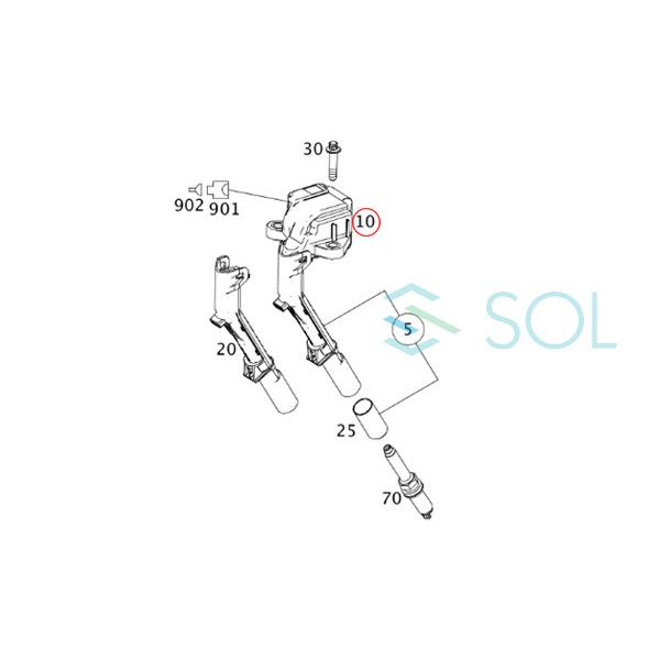ベンツ W117 R172 X156 X253 イグニッションコイル CLA250 CLA45 SLK200 GLA250 GLA45 ...