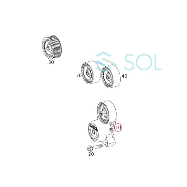 Mercedes-Benz ベンツ CLクラス W216 CL550 CL63 ベルトテンショナー 2782000570 1522000070 ...