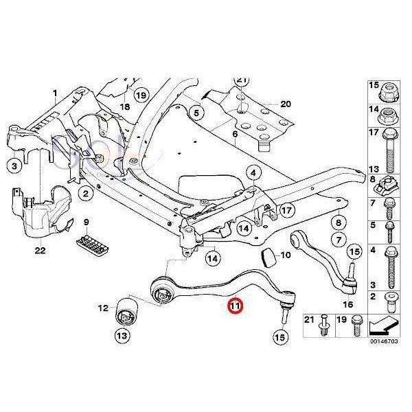 BMW E60 E61 フロント ストラットアーム プルストラット 右側 525i 530i 540i 545i 550i M5 ...