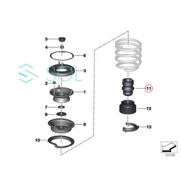 BMW E90 E92 E93 フロント ショック バンプラバー 補助ダンパー 左右セット 320i 323i 325i 330i 335i ...