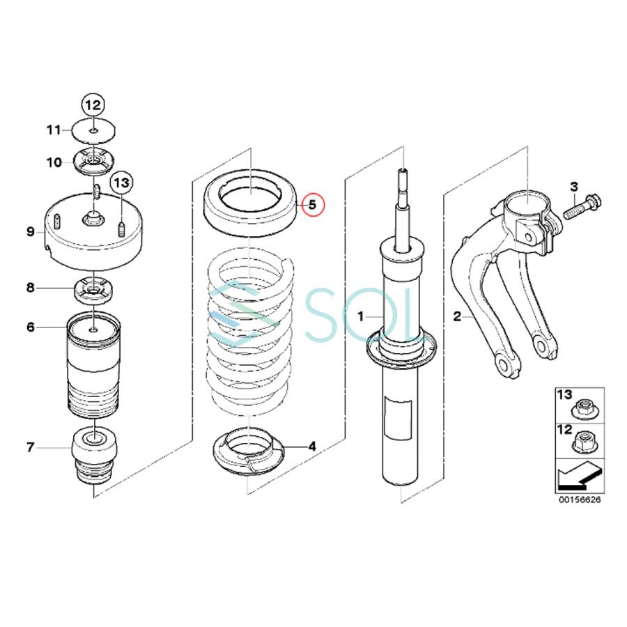 BMW E70 F15 F85 X5 E71 F16 F86 X6 フロント ショック アッパースプリングパッド 左右共通 3.0si 4 ...