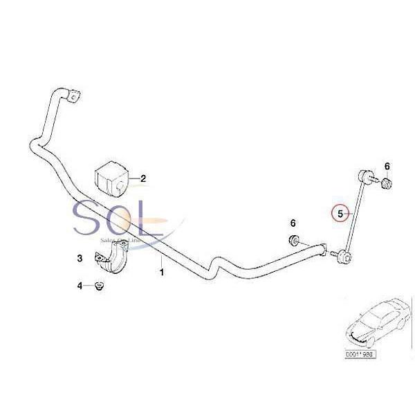 BMW BMW E85 E86 Z4 フロント スタビリンク ペンドラムサポート 左右共通 2.2i 2.5i 3.0i 3.0si M ...