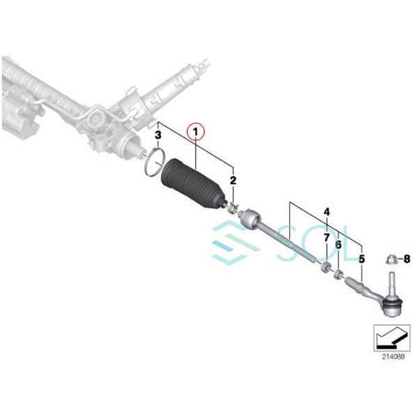 BMW F07 F10 F11 F06 F12 F13 ステアリングラックブーツ 左右セット 523i 528i 535i 550i 640i ...