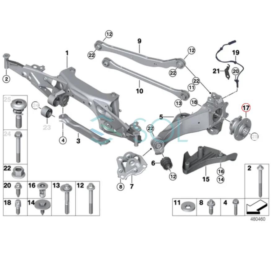 BMW BMW X2 F39 リア ホイールハブベアリング 左右共通 18i 20i 33416859547 33416858086 18時 ...