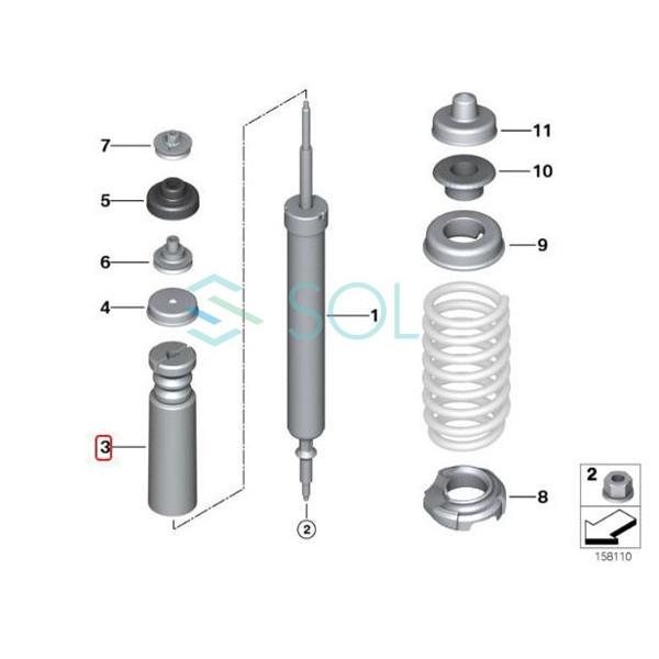 BMW E82 E87 E84 X1 リア ショック 補助ダンパー バンプストップラバー 左右共通 116i 118i 120i 130i ...