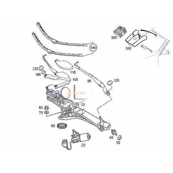 Mercedes-Benz BOSCH エアロツイン ベンツ Sクラス W220 S320 S350 S430 ワイパーブレード エアロ ...