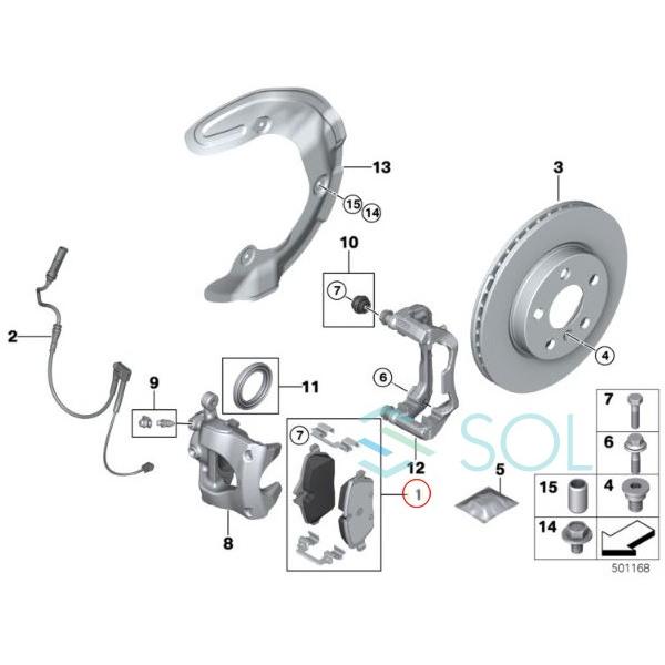 BMW HAPAD 2シリーズ F45 218i 218d 218dX フロント ブレーキパッド ディスクパッド 左右セット ...